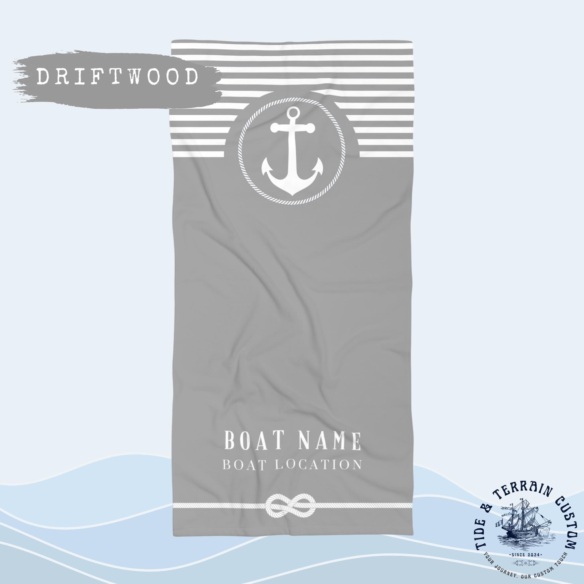 Personalized Anchor Boat Towel | Custom Boat Luxury Beach Towel ...
