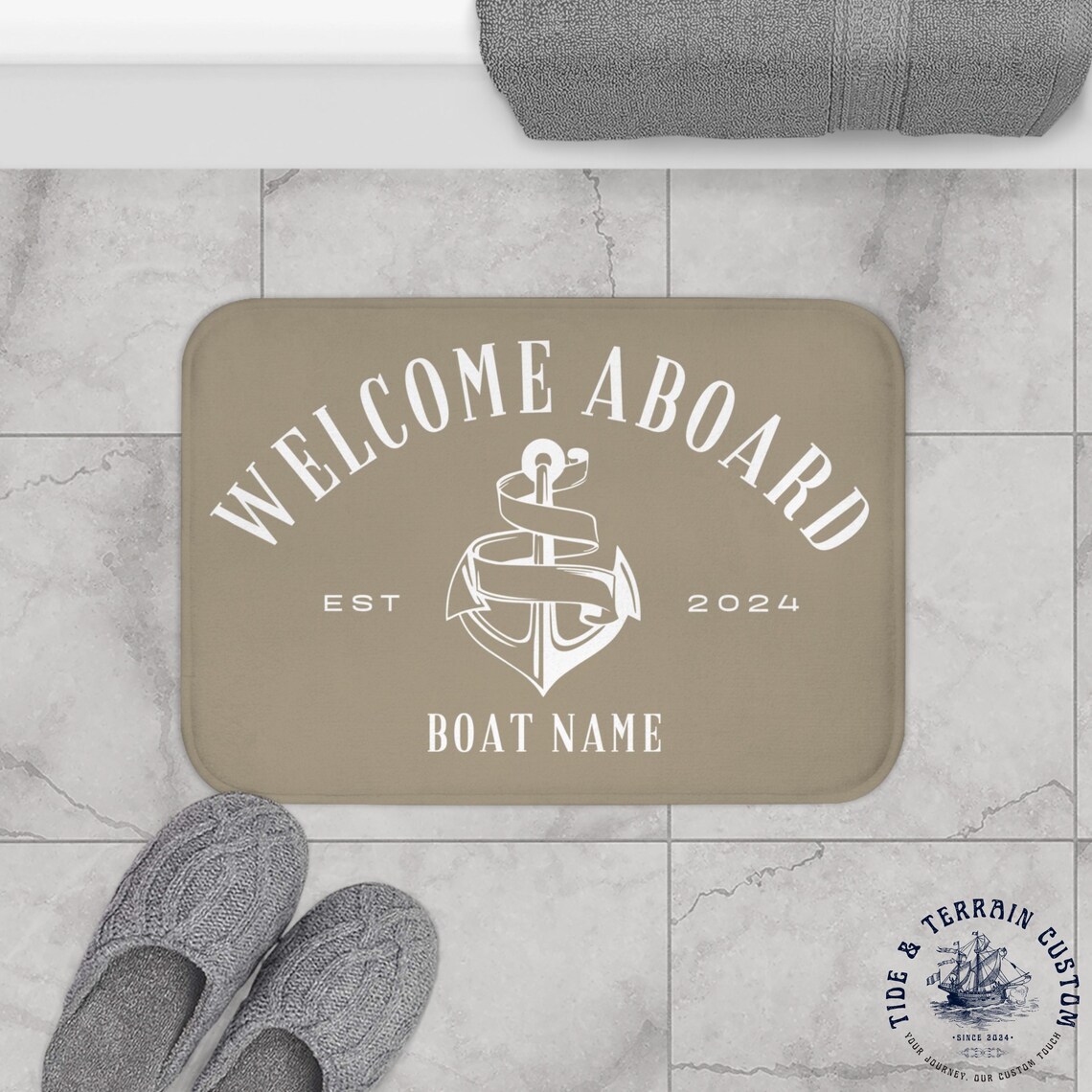 Custom Welcome Mat for Boat | Personalized Boat Gift for Sailors ...