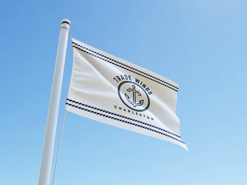 Custom Boat Name Anchor Flag – Personalized Nautical Outdoor Yacht Flag ...