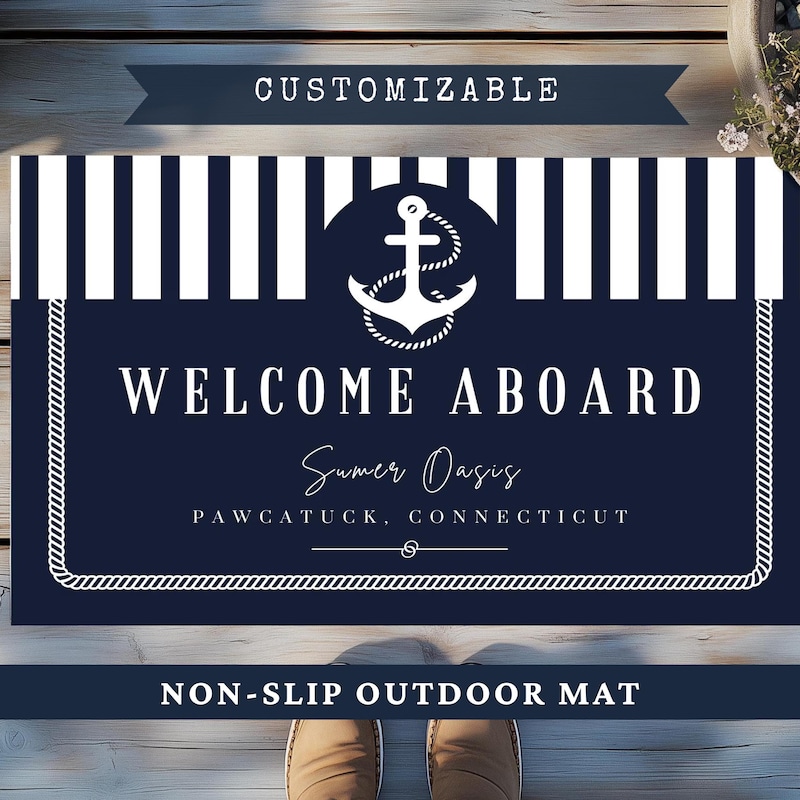 Entry Mat Blue - Etsy