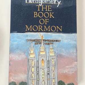 Custom Painted Book of Mormon (temples) - Etsy