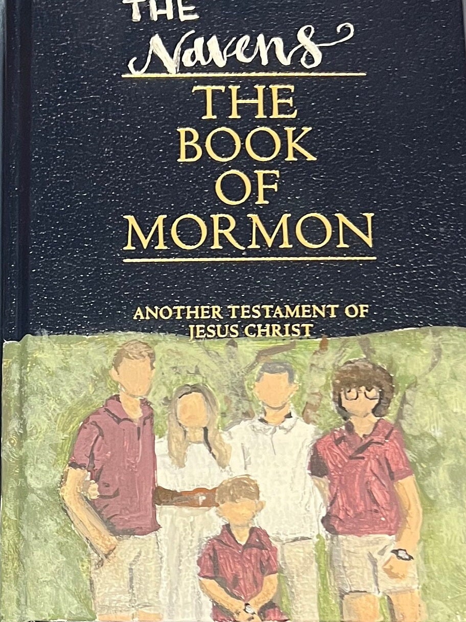 Custom Painted Book of Mormon (family/missionaries) - Etsy