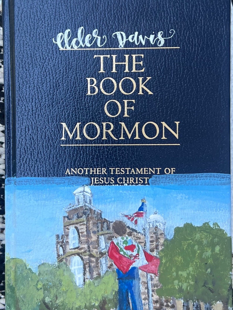 Custom Painted Book of Mormon (family/missionaries) - Etsy