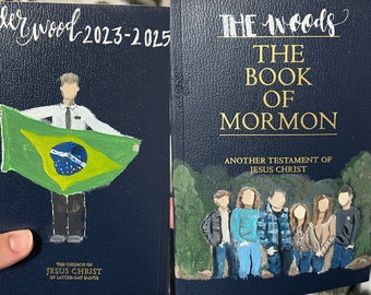 Custom Hand-painted Floral Frame Book of Mormon - Etsy