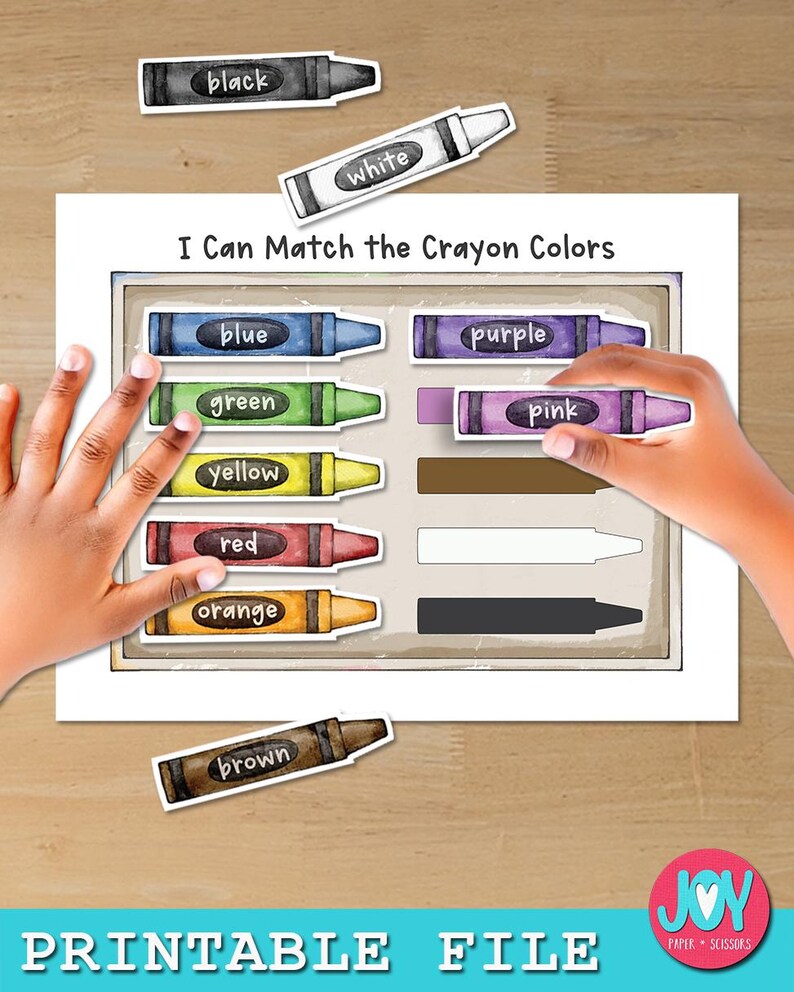 Crayon Color Sorting Printable Activity, Homeschool, Busy Book, Busy ...