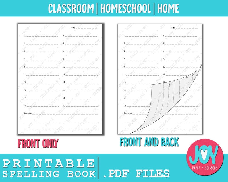 Printable Spelling Book for Teachers: Homeschool & Classroom Resource ...