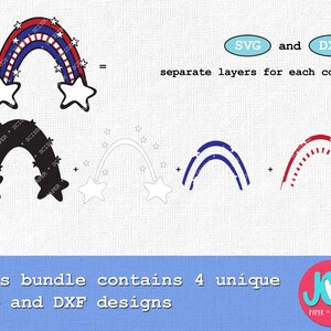 4th of July Rainbow Svg Bundle, USA Rainbow SVG Bundle, America Rainbow ...