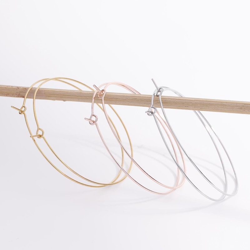 Gold Thread Earring 18 K - Etsy