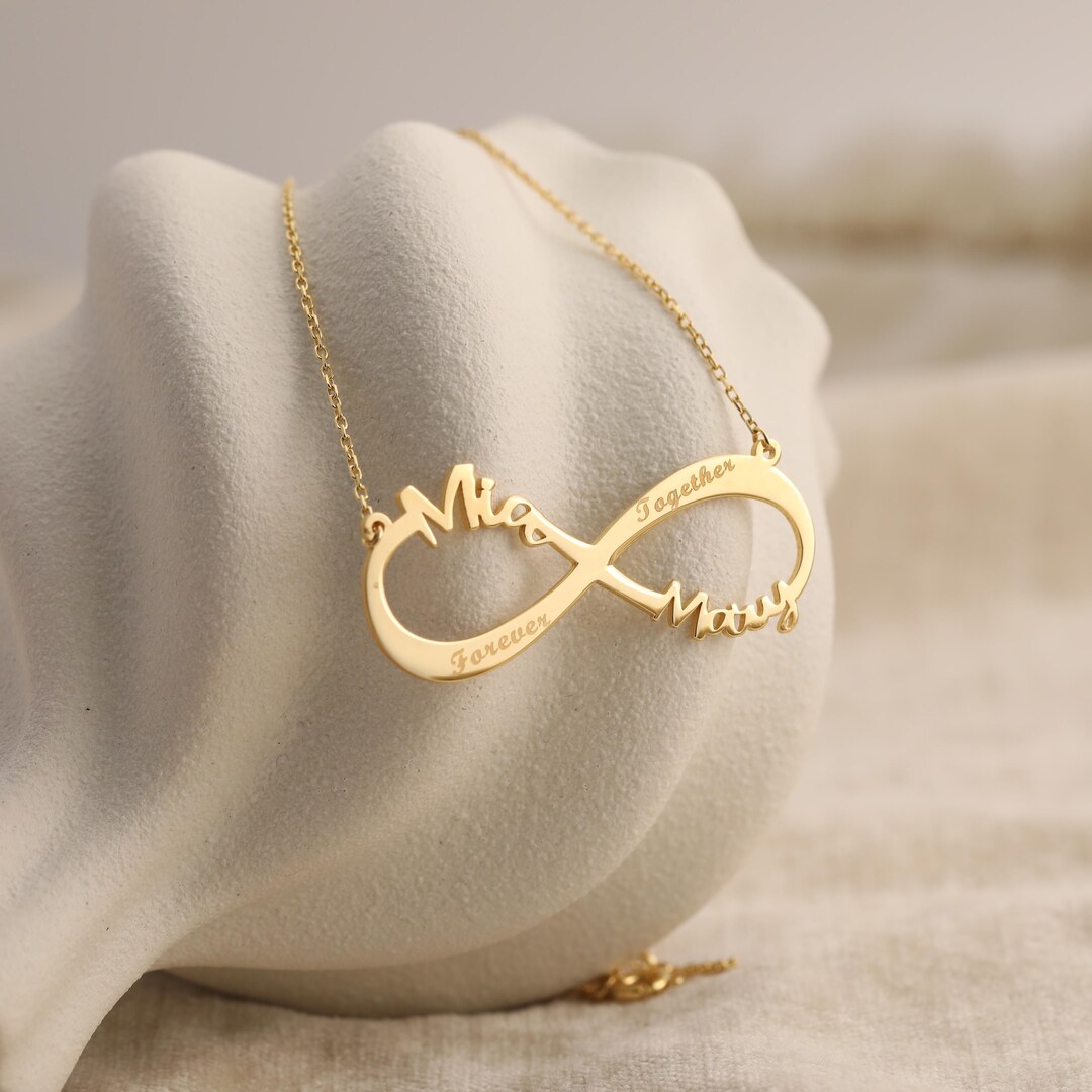 Personalized Infinity Name Necklace Custom Kids Name Necklace for Mom ...