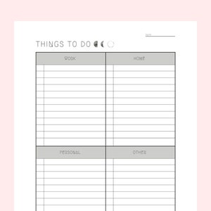 Simple to Do List Printable Planner / Daily to Do List / Project ...