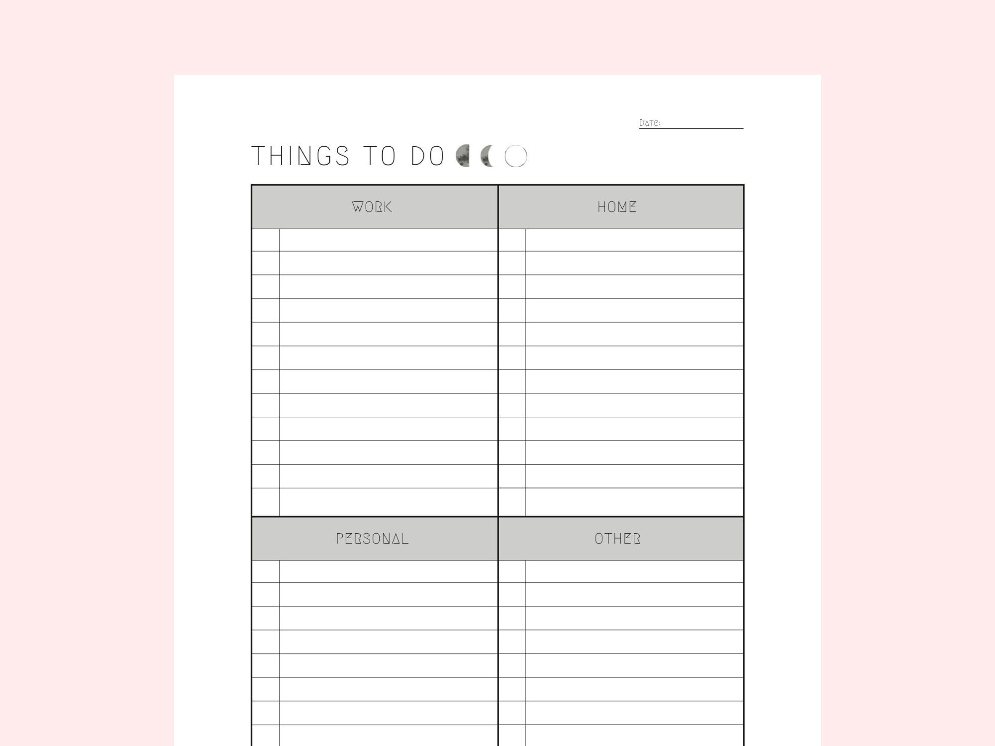 Simple to Do List Printable Planner / Daily to Do List / Project ...