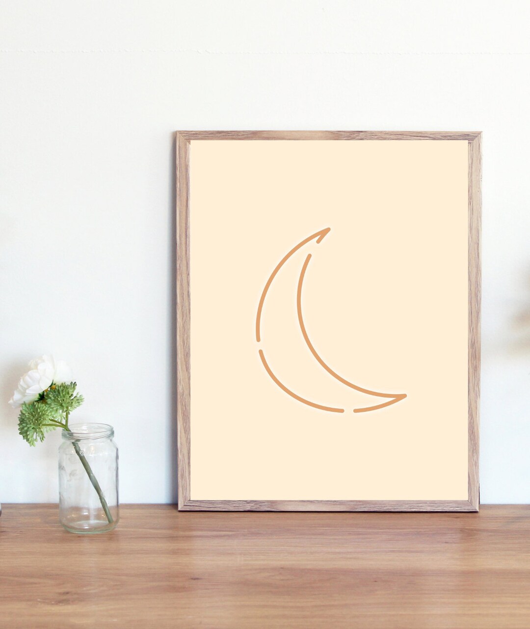 Boho Moon Print / Celestial Decor / Boho Wall Art / Instant Digital ...