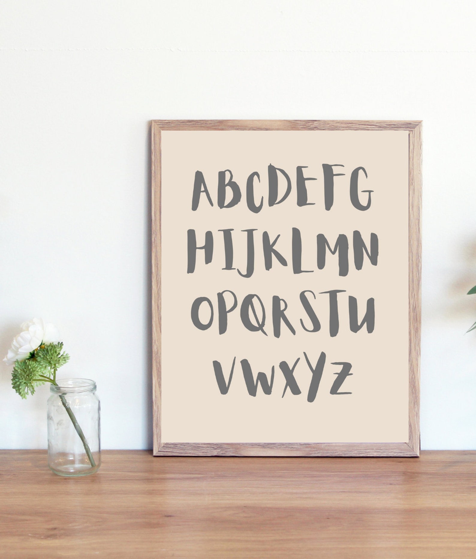 Neutral Alphabet Poster Gender Neutral Nursery Decor Digital - Etsy