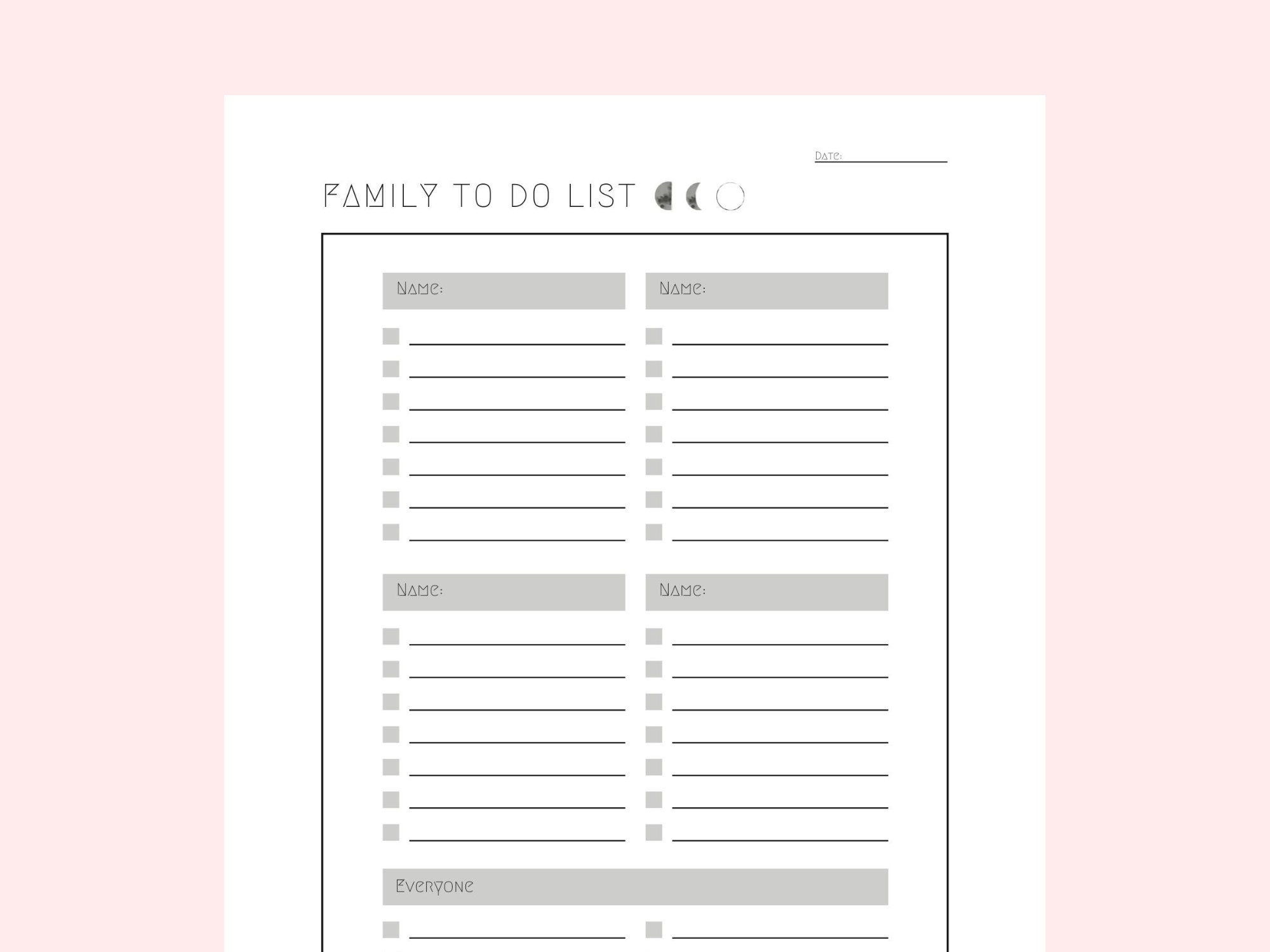 Simple to Do List Printable Planner / Daily to Do List / Project ...
