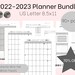 2022-2023 Planner Bundle Printable Planner Pages Yearly Planner Undated ...