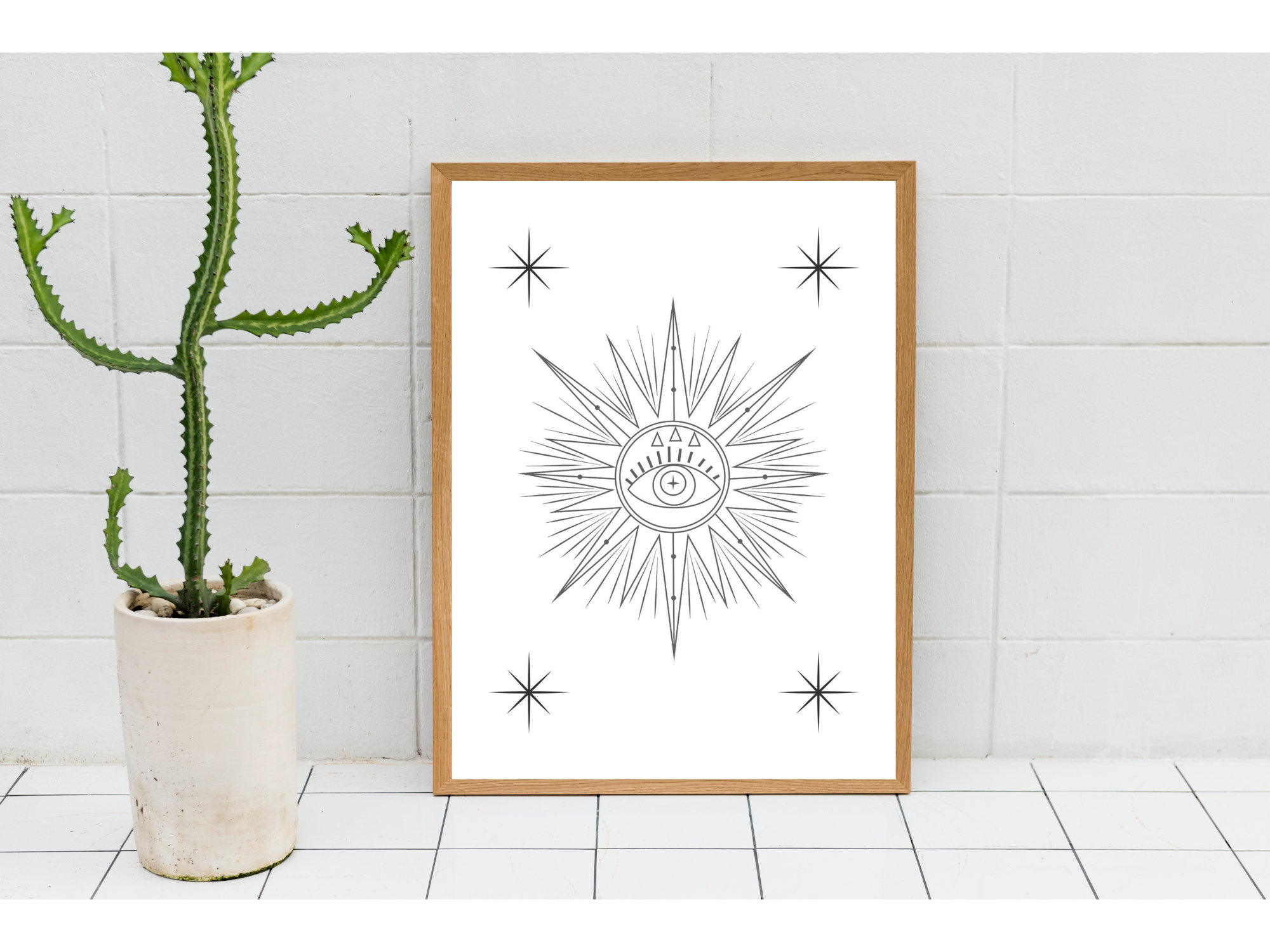 Black and White Abstract Star Print / Abstract Art / Abstract Printable ...