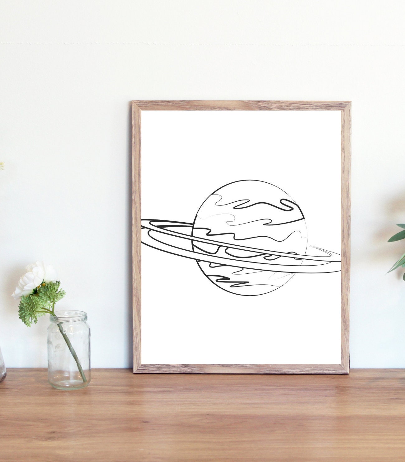 Saturn Print / Planet Print / Saturn Rings Print / Saturn Wall Art ...