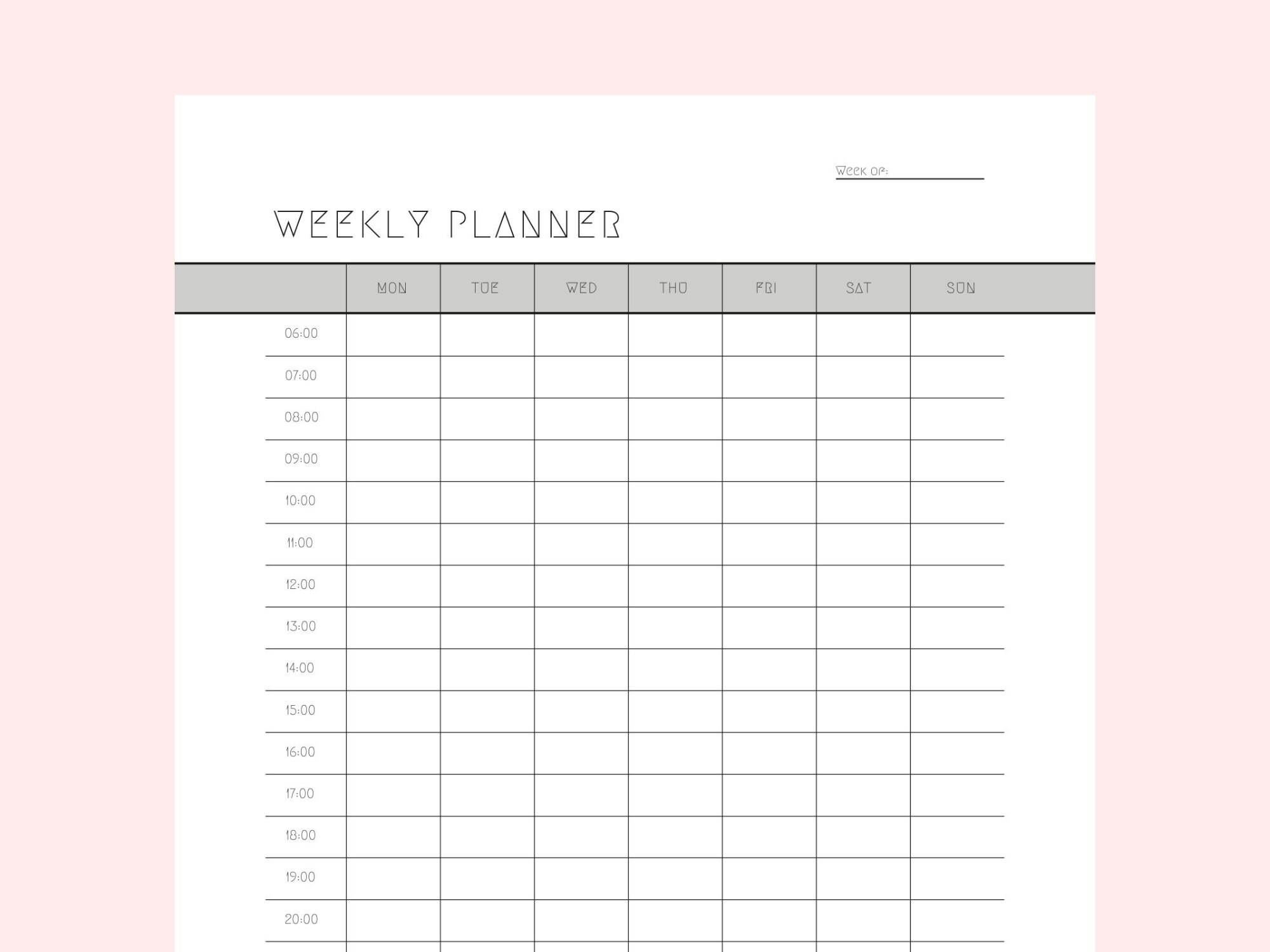 Weekly Planner Pages / Weekly Schedule / Week at a Glance / - Etsy