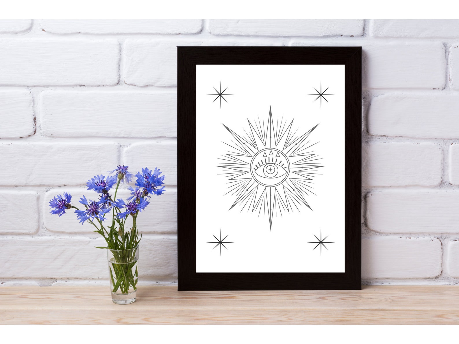 Black and White Abstract Star Print / Abstract Art / Abstract - Etsy