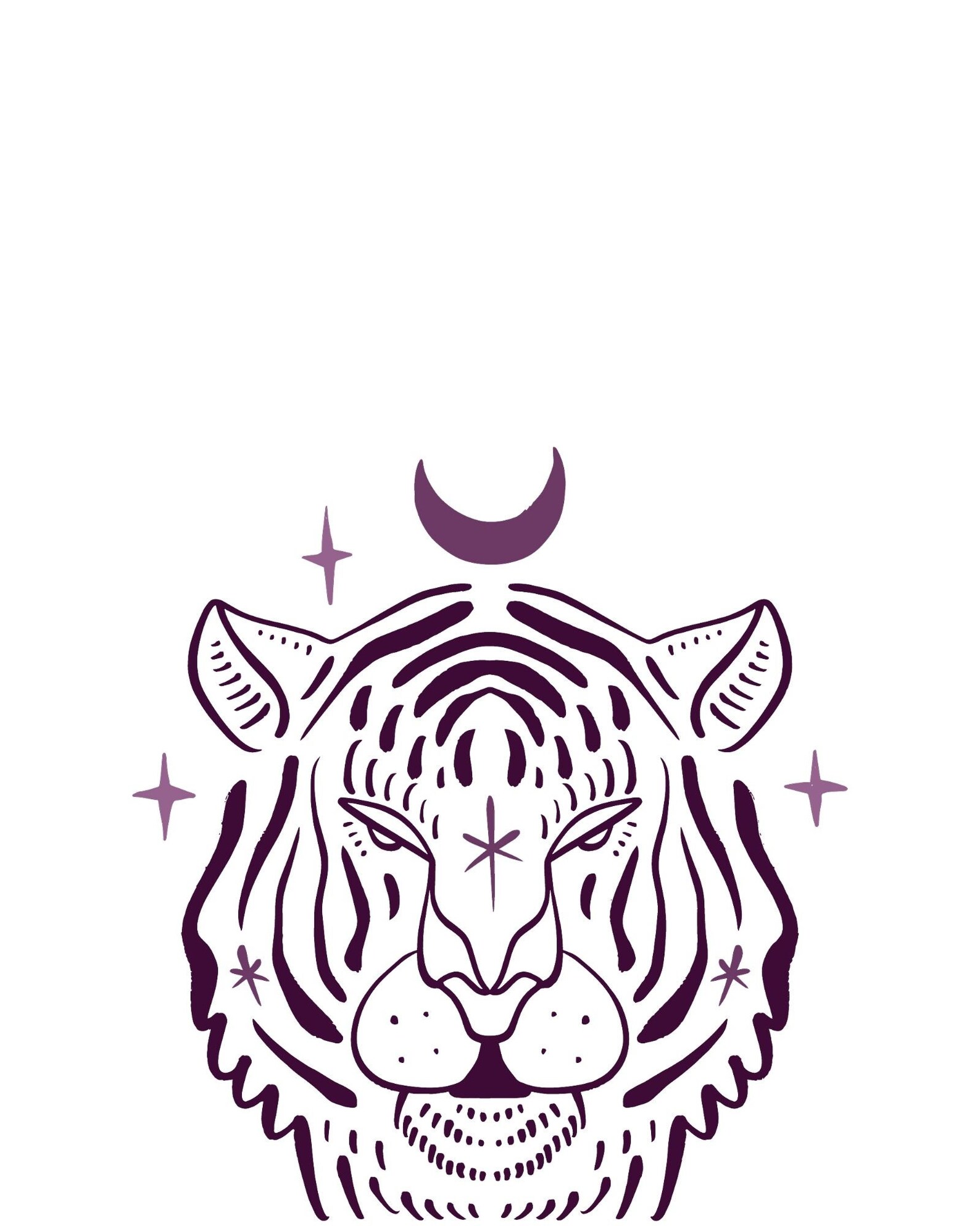 Purple Tiger Print / Tiger Wall Art / Nursery Wall Art / Tiger | Etsy
