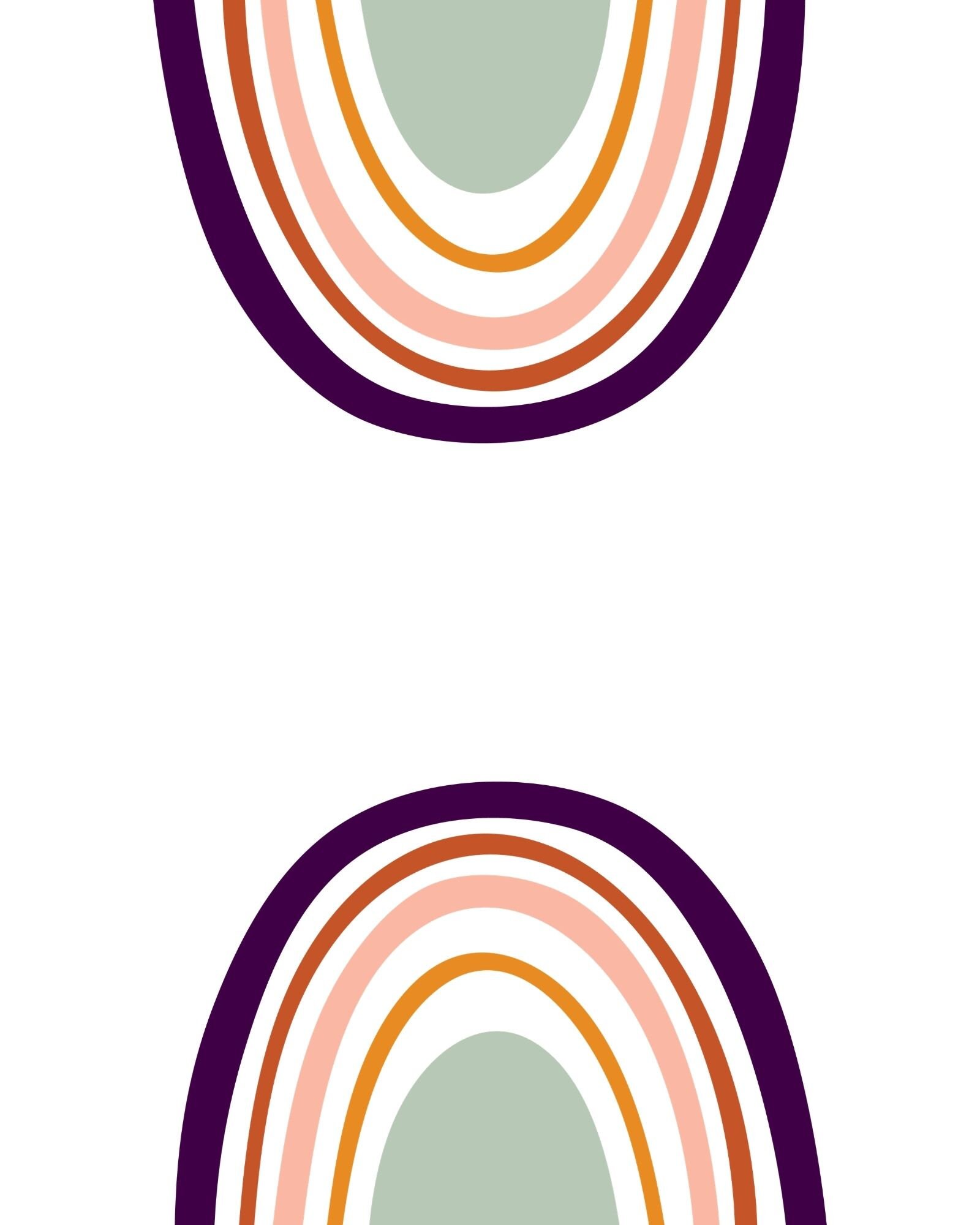 Purple Double Rainbow Print / Rainbow Wall Art / Rainbow | Etsy