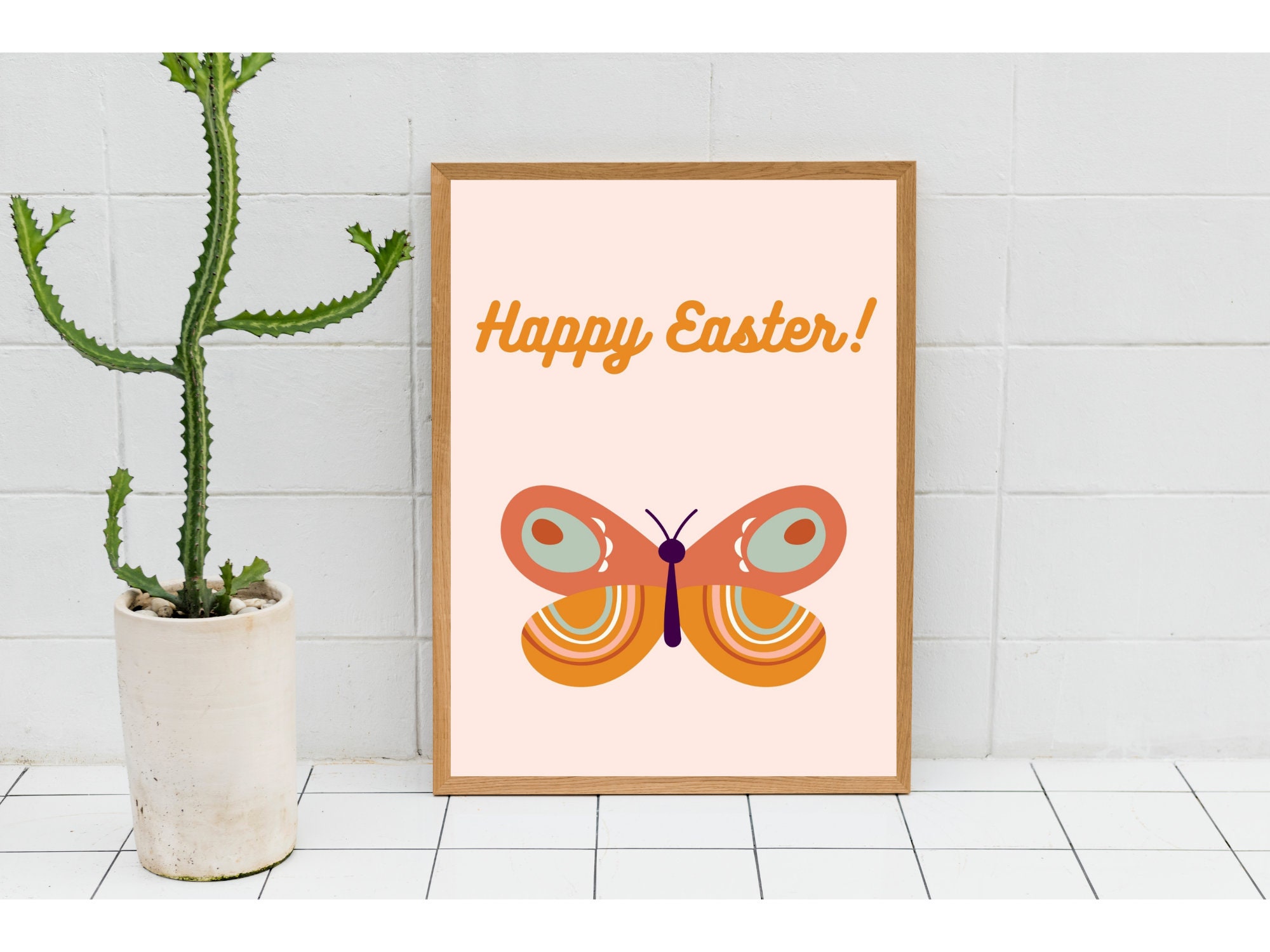Butterfly Easter Print / Easter Printable / Easter Decor / Happy Easter ...