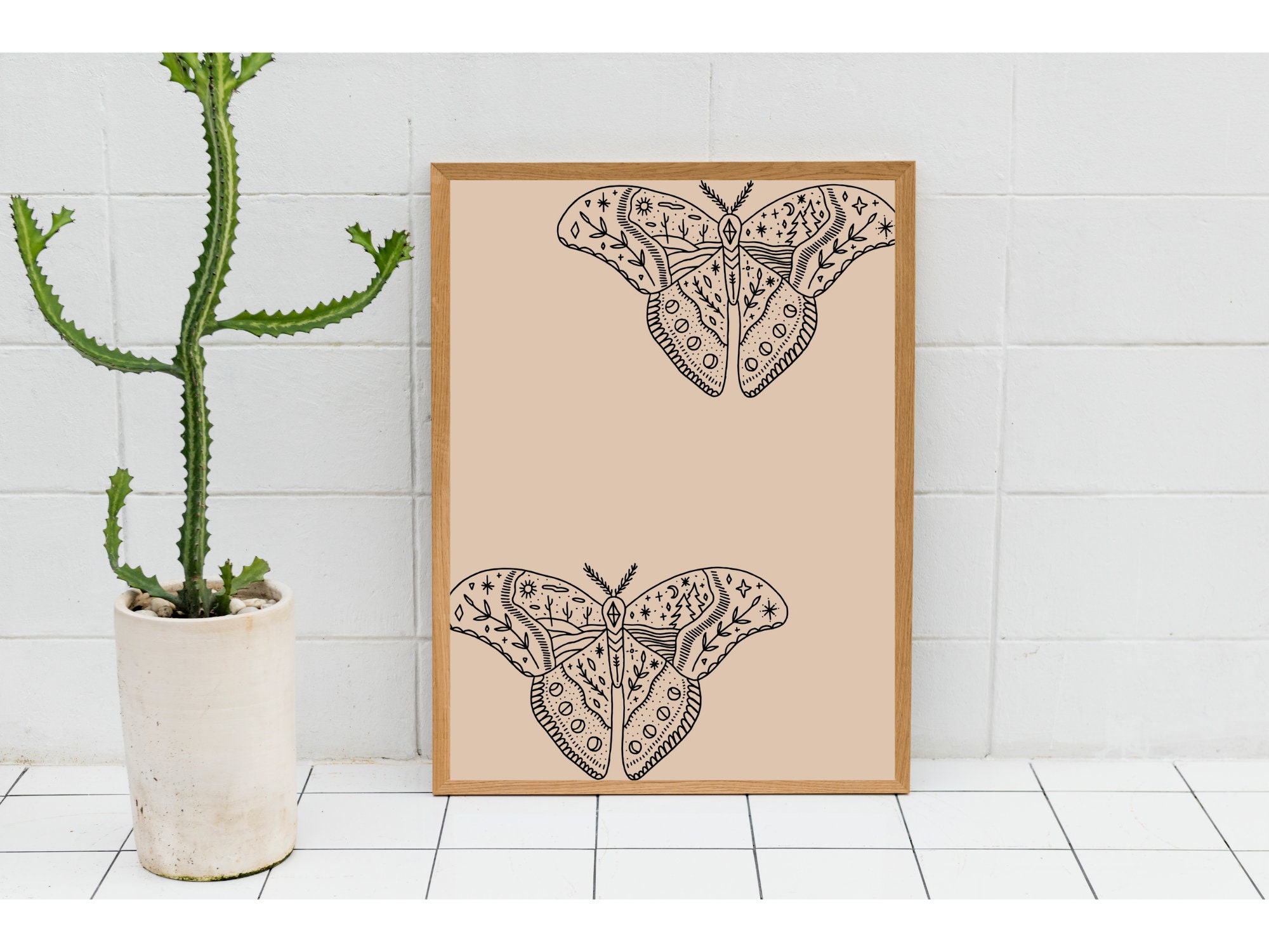Brown Butterflies Print / Boho Wall Art / Bohemian Butterfly Wall Art ...