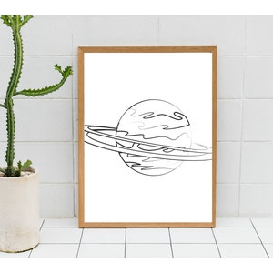 Saturn Print / Planet Print / Saturn Rings Print / Saturn Wall Art ...