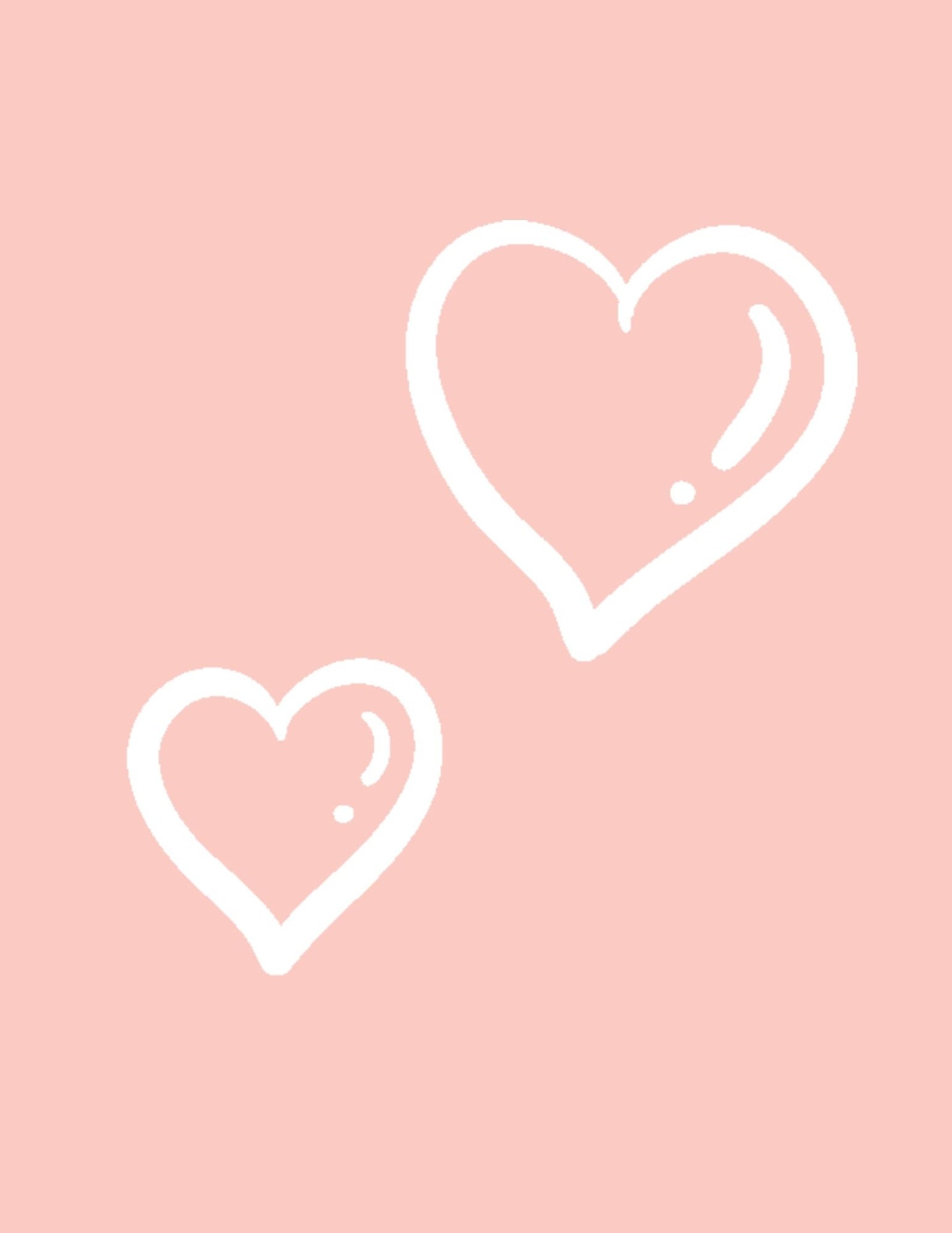 White Hearts Pink Printable Wall Art Digital Download | Etsy