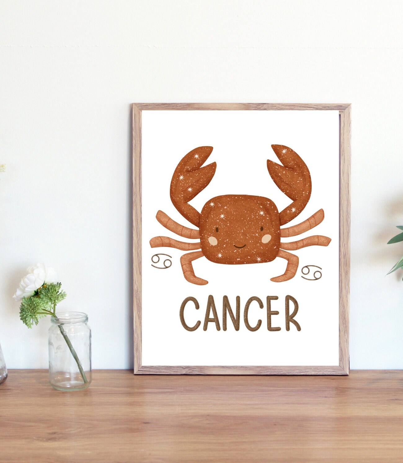 Cancer Set of 5 Prints | Cancer Nursery Decor | Cancer Astrology Wall ...