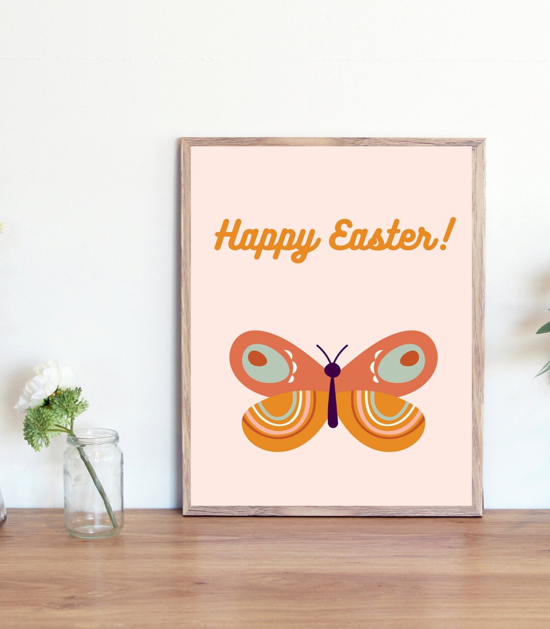 Butterfly Easter Print / Easter Printable / Easter Decor / Happy Easter ...