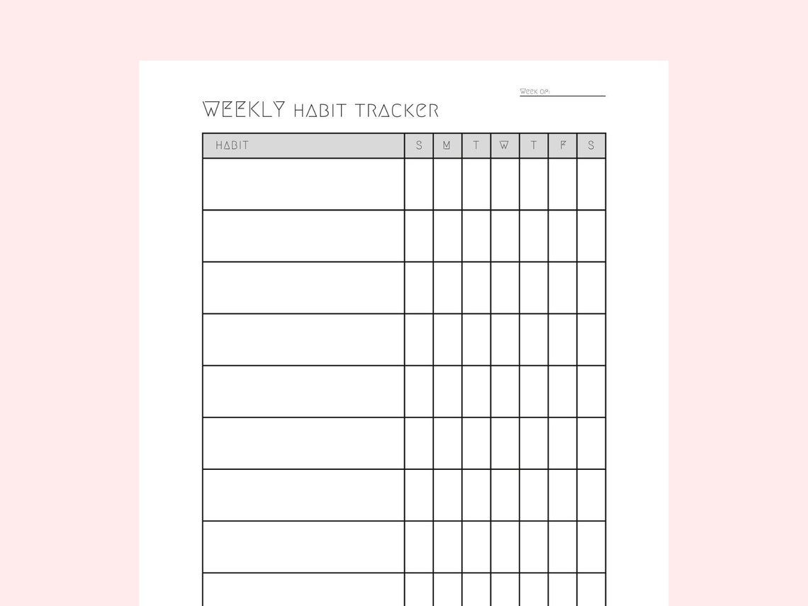 Habit Tracker / Printable Tracker / Monthly Habit / Challenge Tracker ...