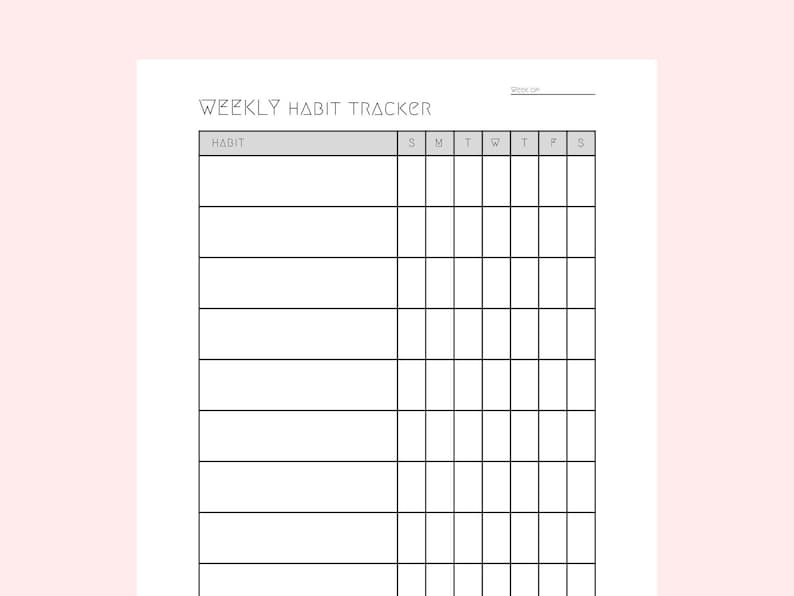 Habit Tracker / Printable Tracker / Monthly Habit / Challenge Tracker ...