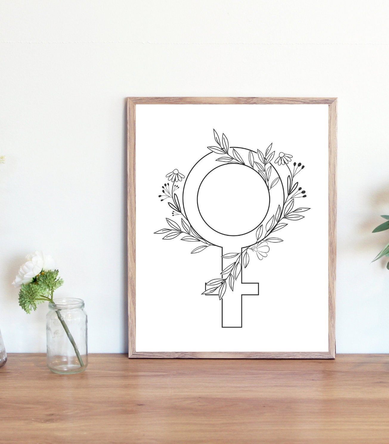 Female Symbol Print / Venus Symbol / Feminist Wall Art / Girl Power ...