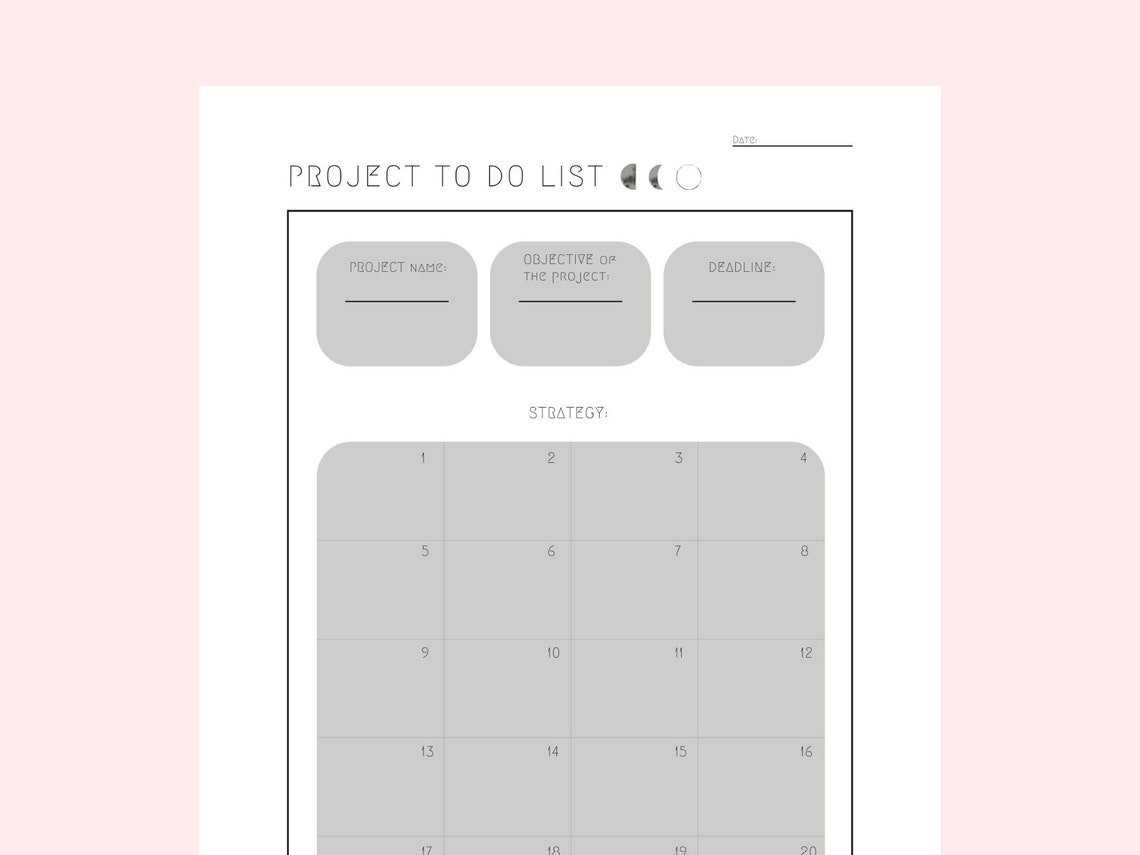 Simple to Do List Printable Planner / Daily to Do List / Project ...