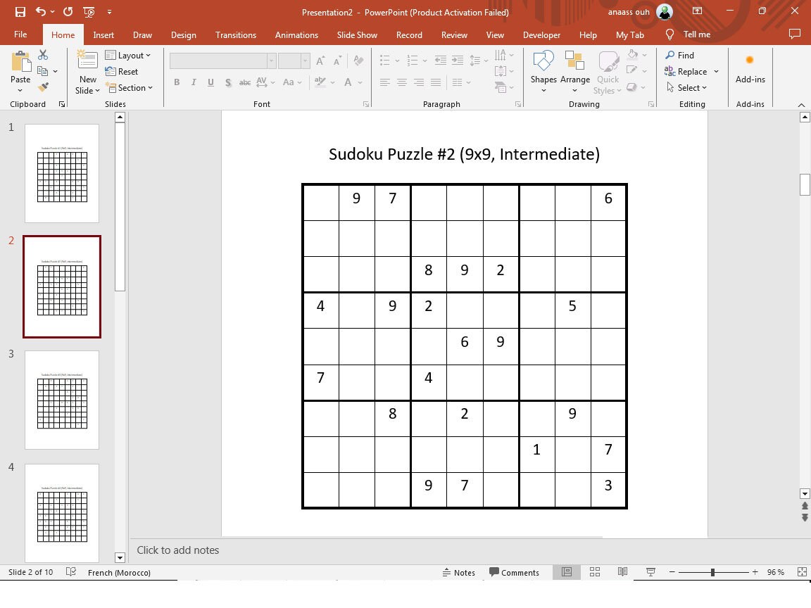 Sudoku Generator Powerpoint Tool - Create Custom Puzzles With Solutions ...