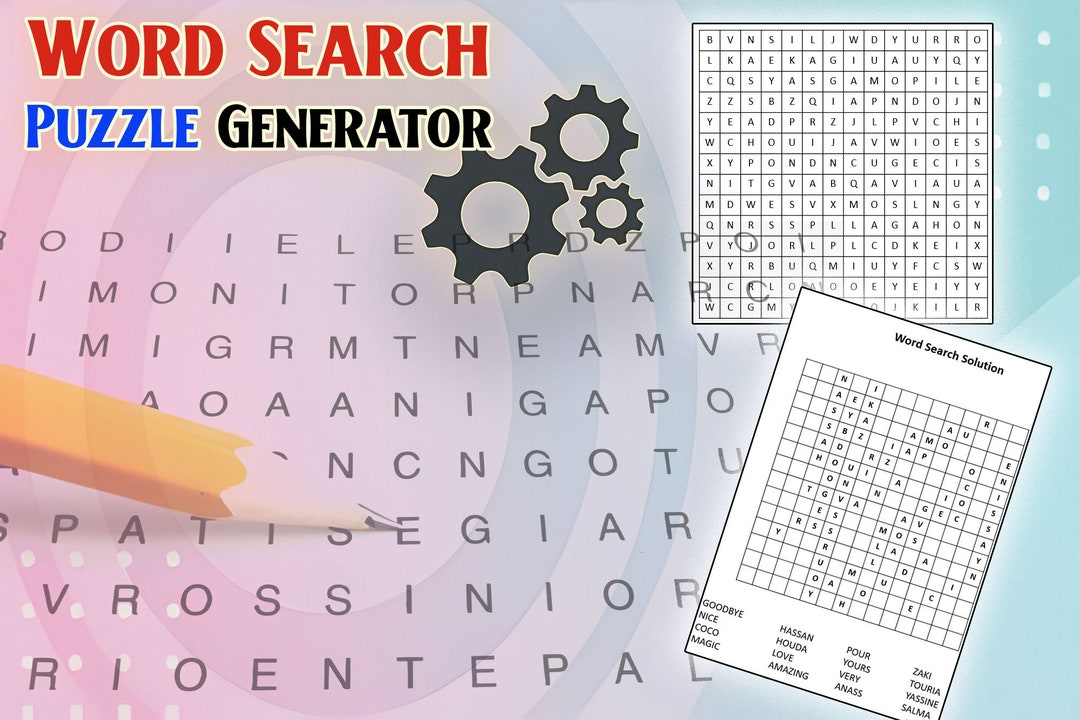 Word Search Puzzle Generator - Digital Tool - Etsy