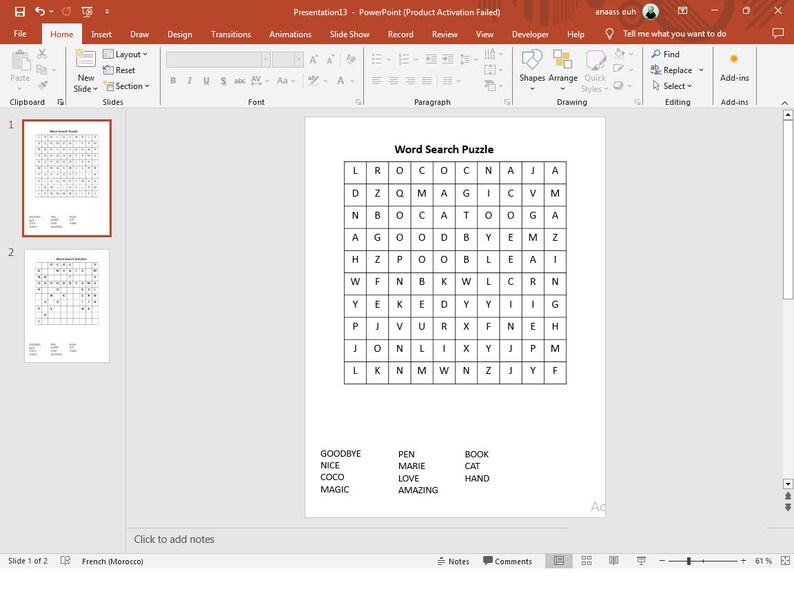 Word Search Puzzle Generator - Digital Tool - Etsy