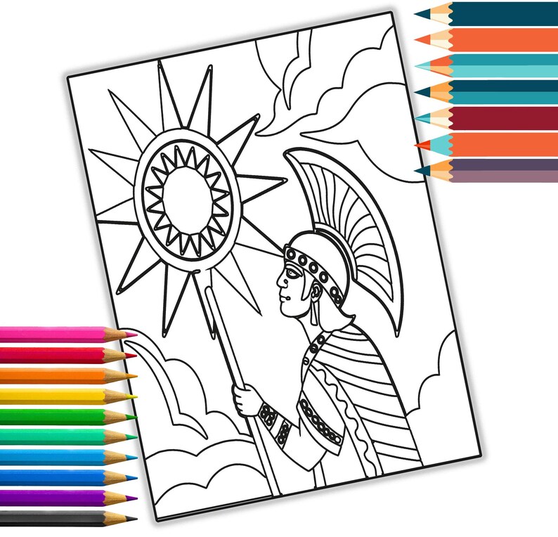 Ancient Inca Empire Coloring Book - Digital Download - 24 Pages Bold - Etsy