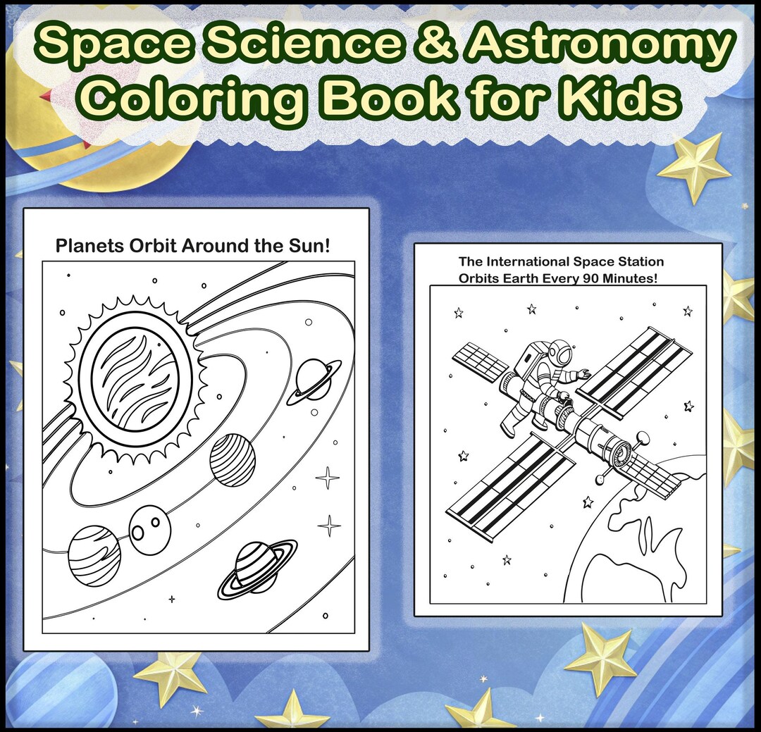 Space Science & Astronomy Coloring Book | Printable Solar System ...