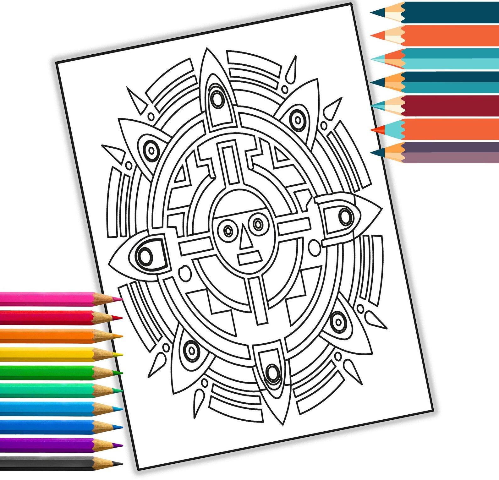 Ancient Inca Empire Coloring Book - Digital Download - 24 Pages Bold - Etsy