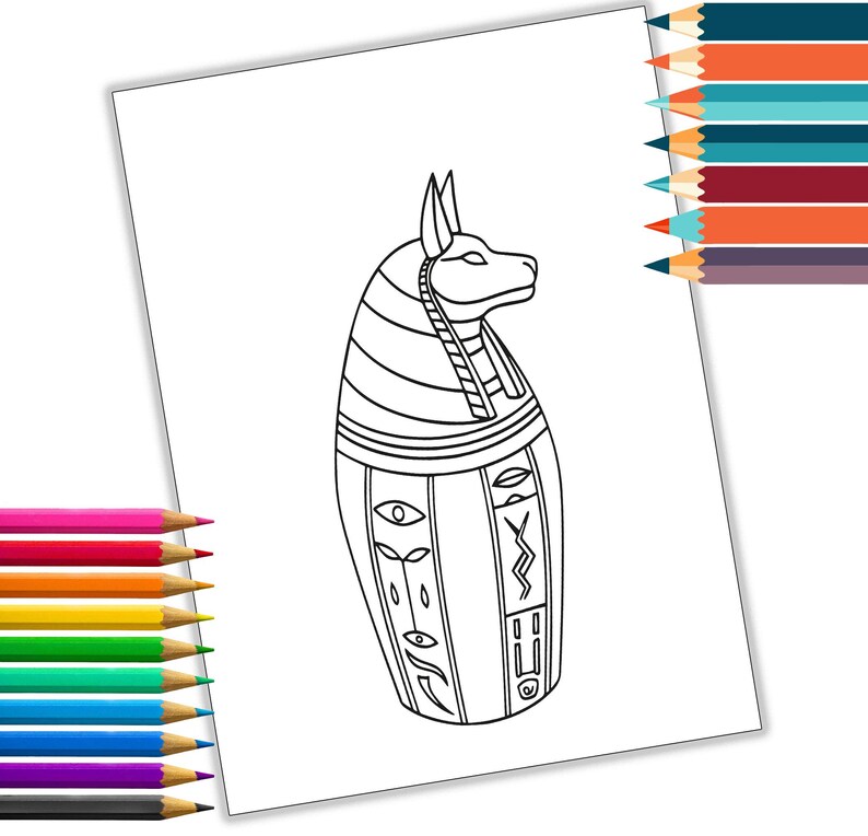 Ancient Egypt Coloring Book Pyramids and Mummies Printable PDF - Etsy