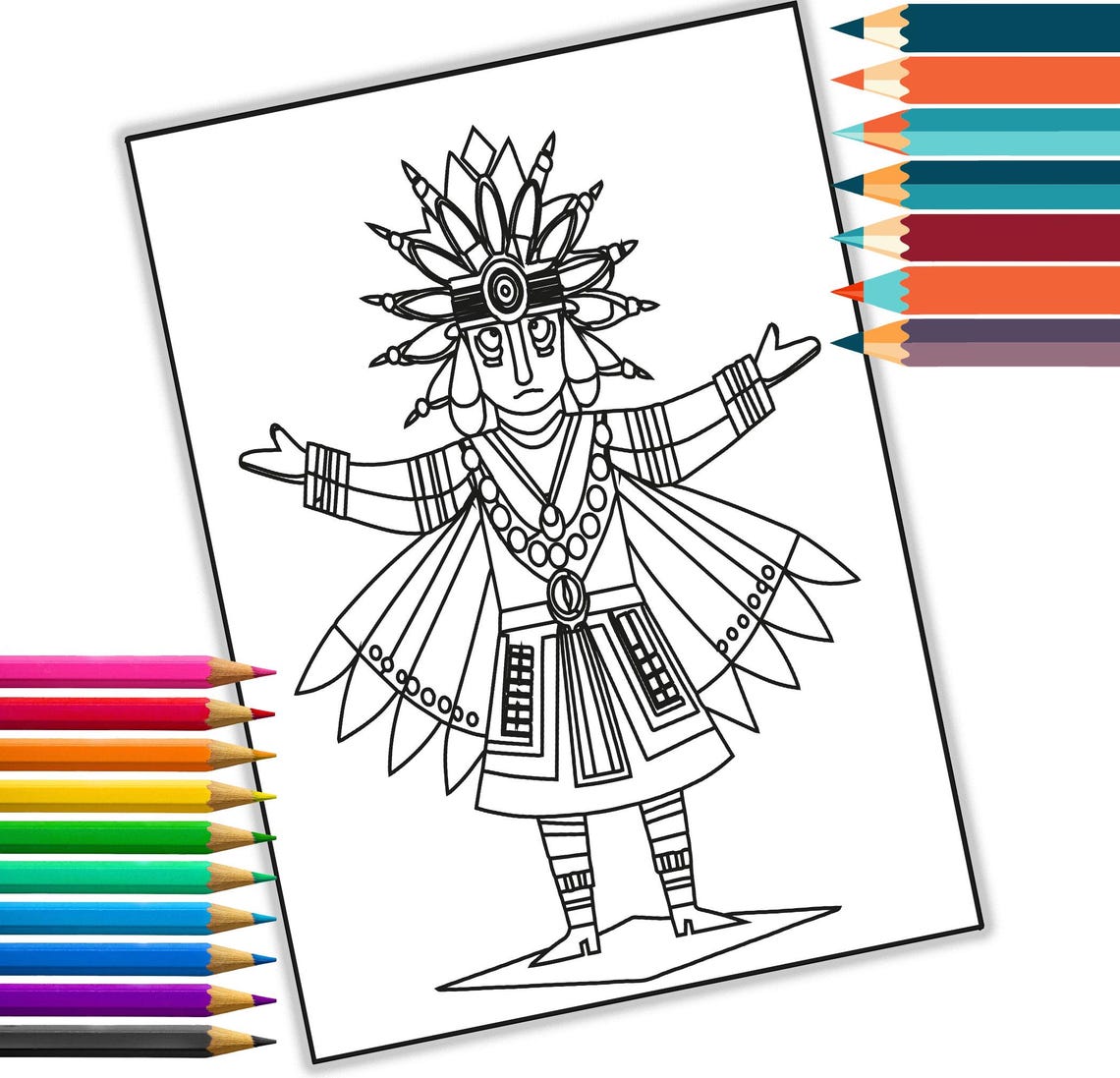 Ancient Inca Empire Coloring Book - Digital Download - 24 Pages Bold - Etsy