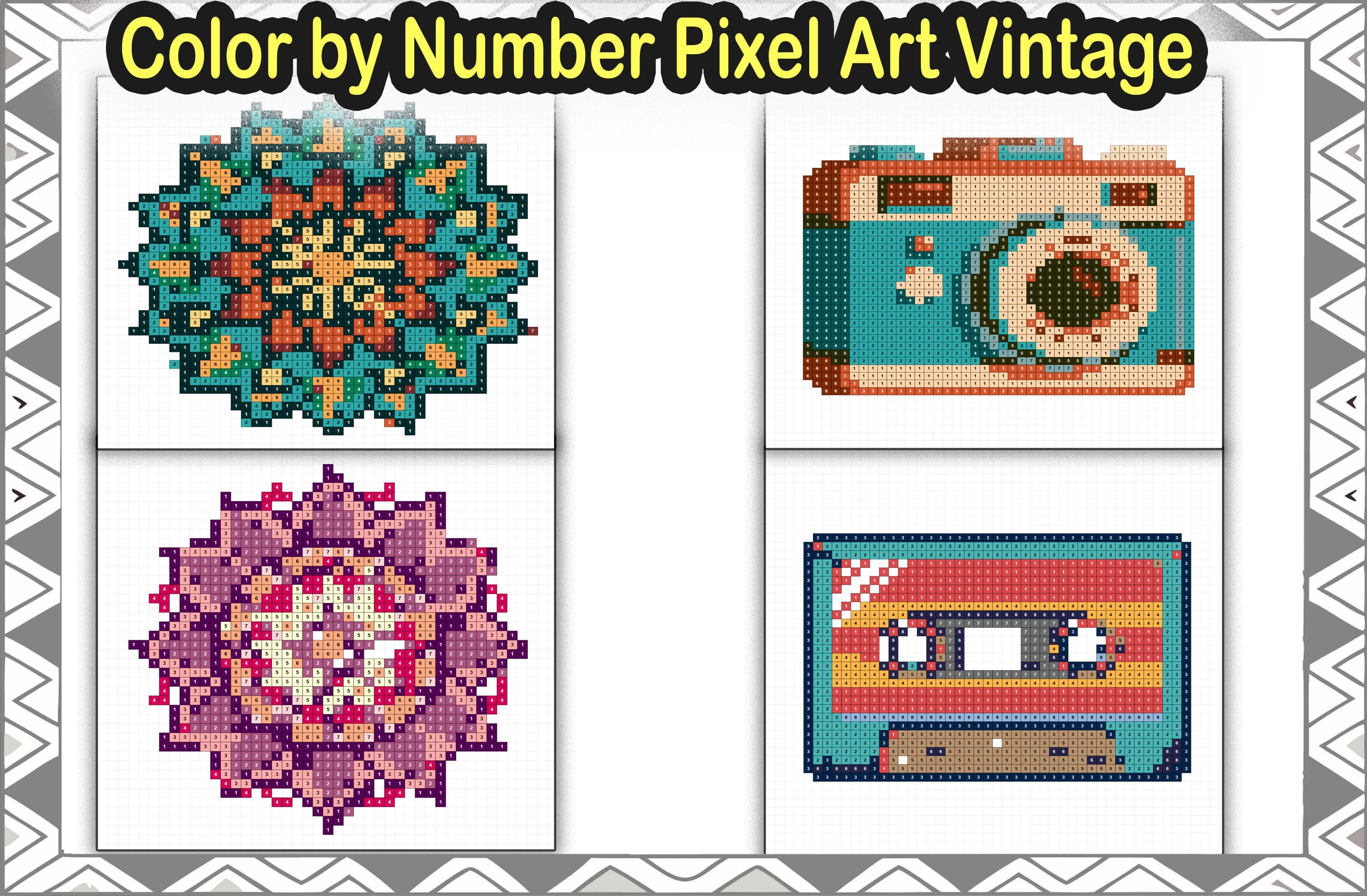 Custom Color by Number Pixel Art Coloring Books - Mystery Mosaic ...