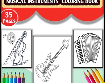 Coloring Music Book - Etsy