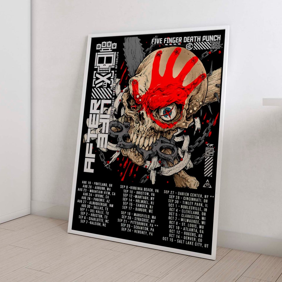 Megadeth Five Finger Dea.th Punch Tour 2022 Poster Designed & Sold By ...