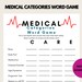 Medical Categories Word Game | Printable Icebreaker | Office Games ...