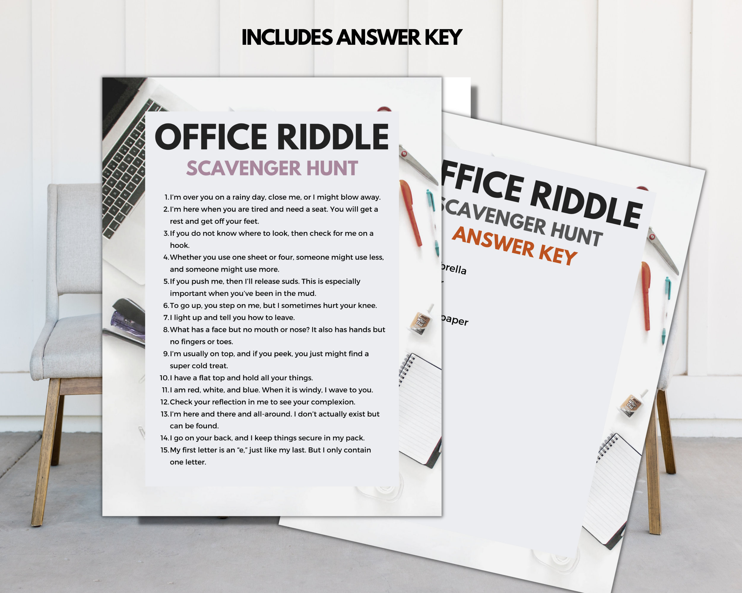 Printable Office Scavenger Hunt | Coworker Staff Game | Fun Work Party ...