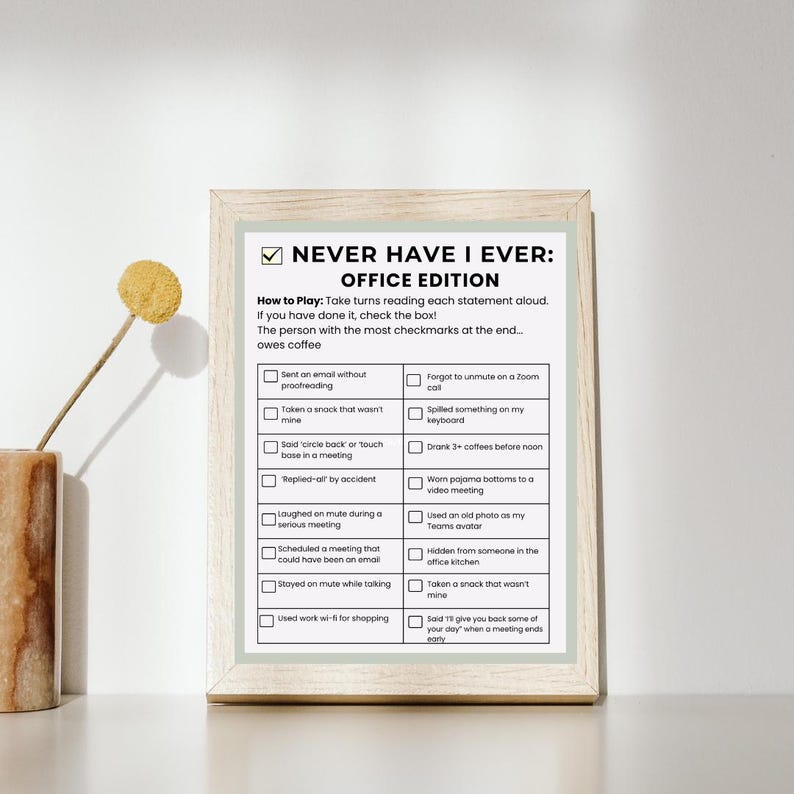 Office Games | Team Building | Get to Know You | Never Have I Ever ...