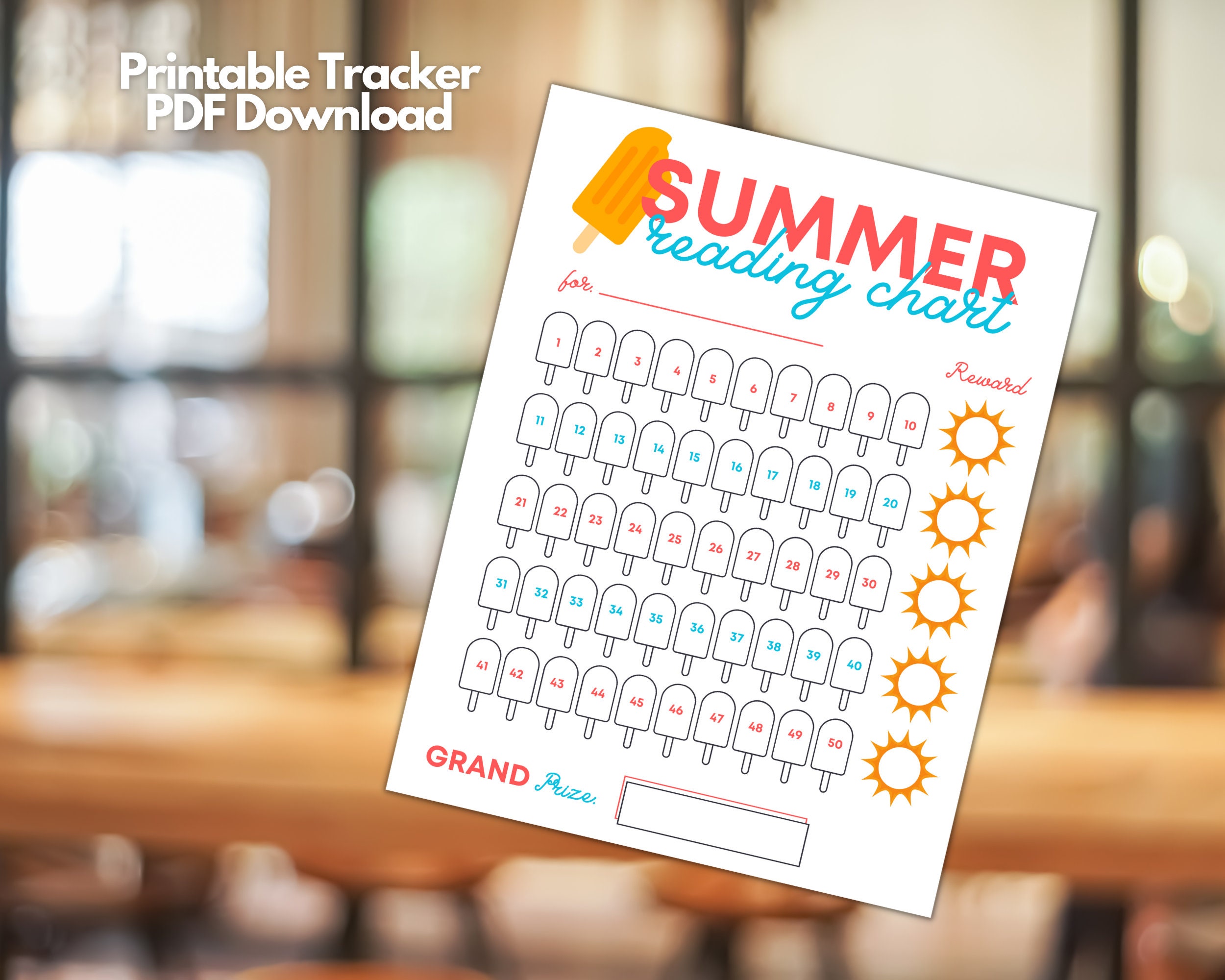 Reading Reward Chart | Summer Reading Log | Reading Log for Kids | Kids ...